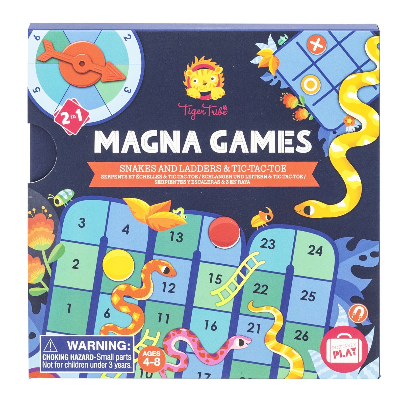 Magna Games - Snakes and Ladders & Tic-Tac-Toe – Daisy and Hen