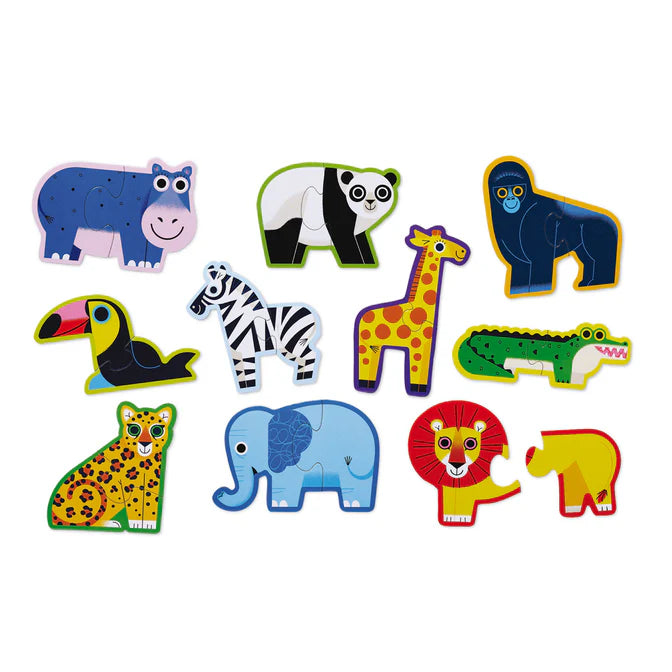 Let's Begin Puzzle 2 Piece - Jungle (Box) – Daisy and Hen