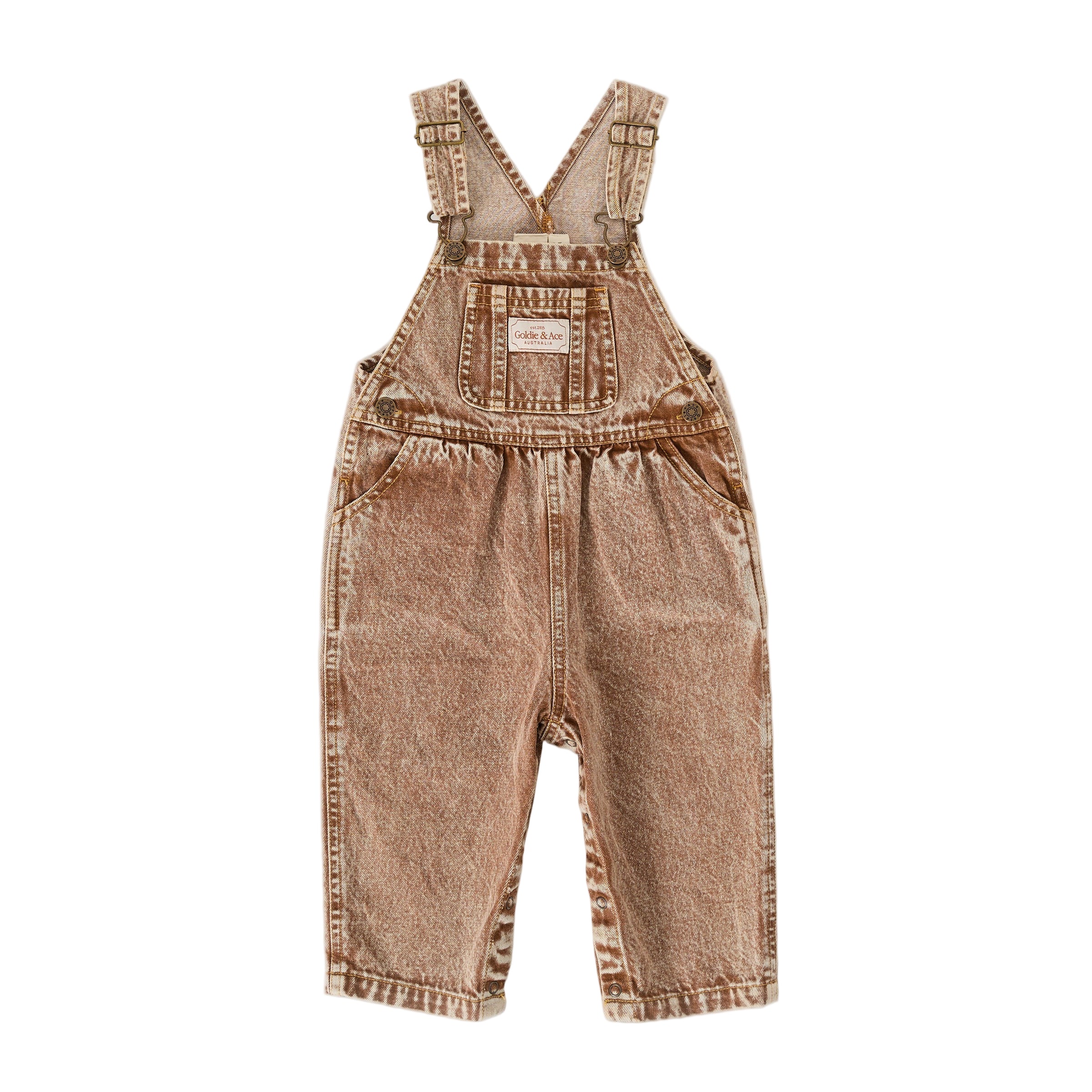 Goldie + Ace Austin Vintage Washed Denim Overalls Brown – Daisy and Hen