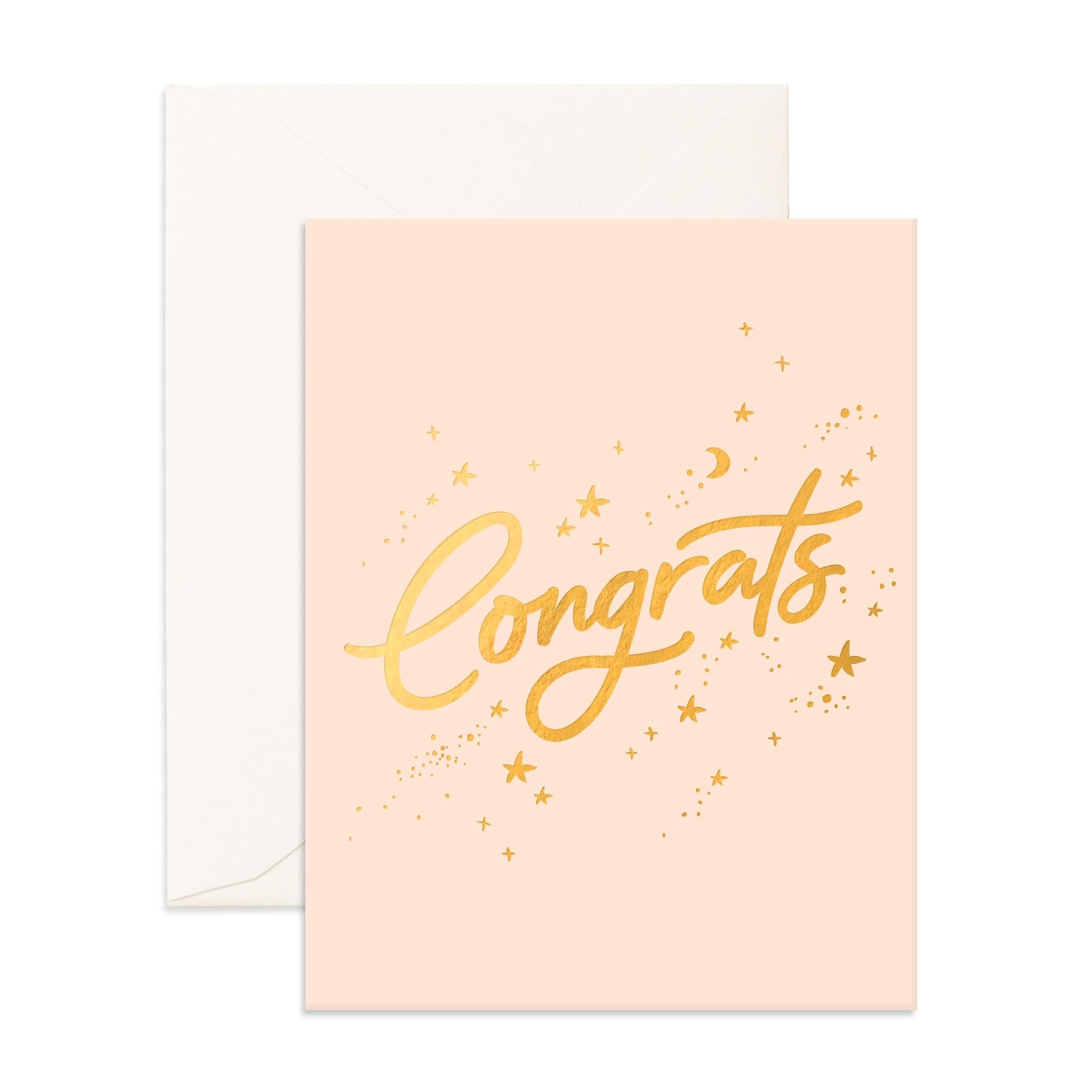 Congrats Stars Cream Greeting Card – Daisy and Hen