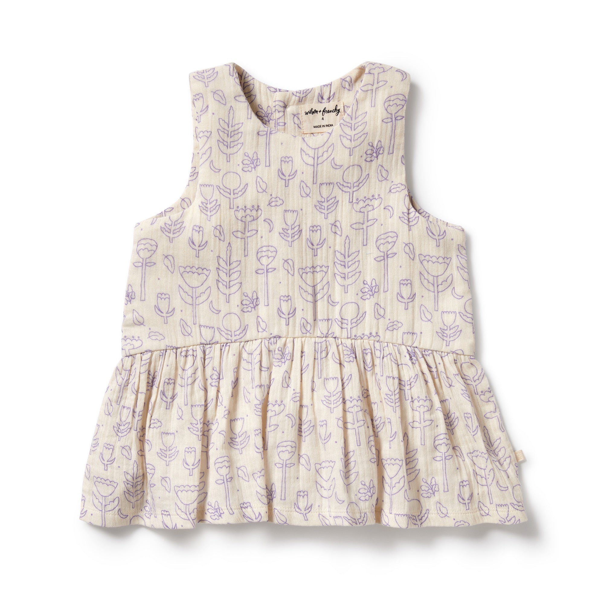 Flow Organic Crinkle Ruffle Top – Daisy and Hen
