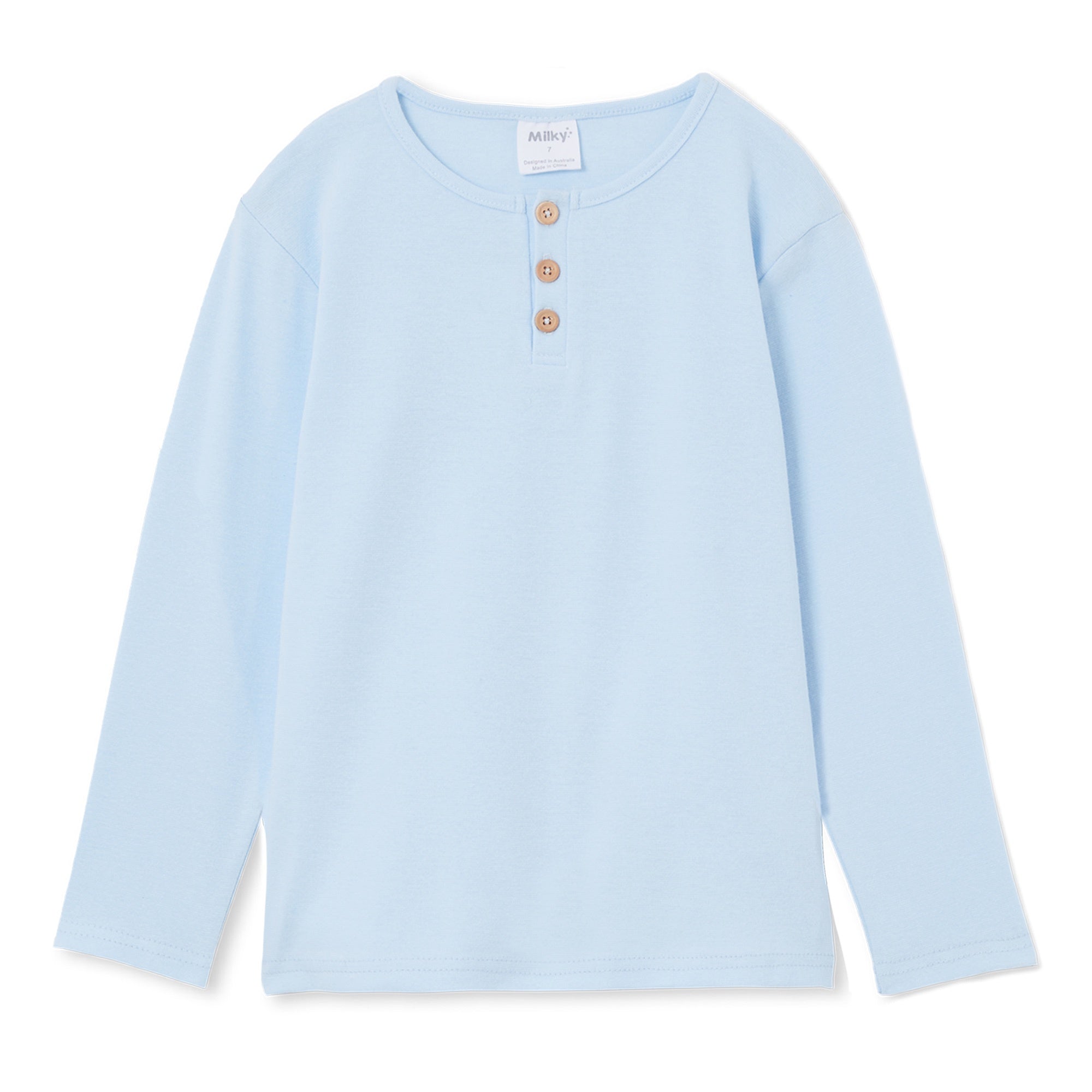 Milky Henley - Blue – Daisy and Hen
