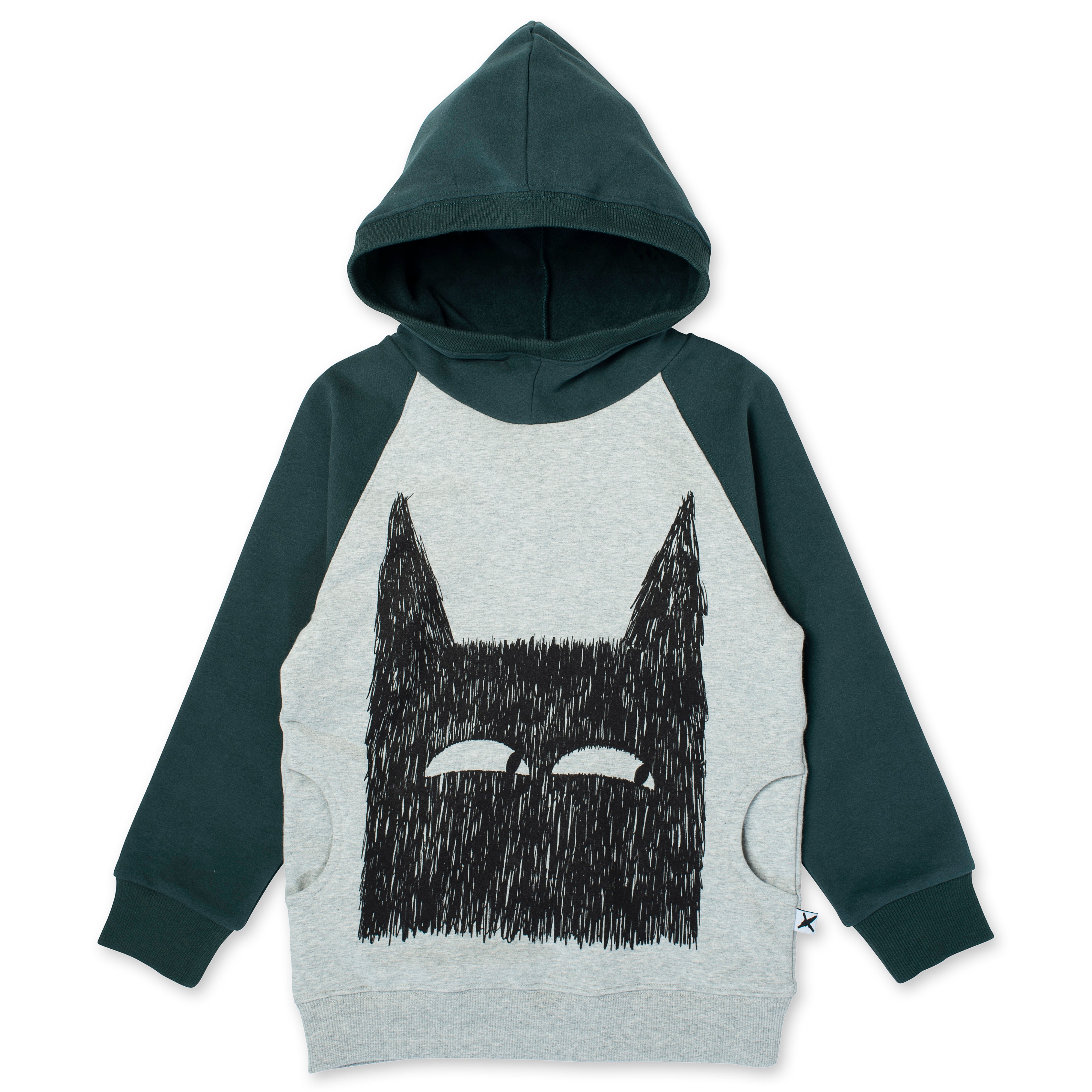 Minti Sketchy Wolf Furry Hood - Grey Marle/Forest – Daisy and Hen