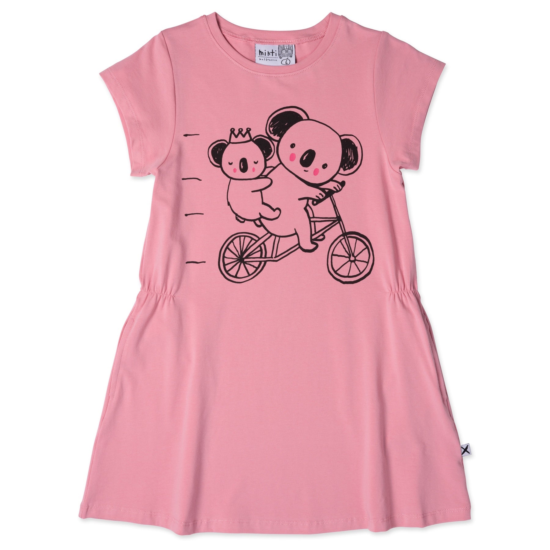 Minti Biking Koalas Dress - Fuchsia – Daisy and Hen